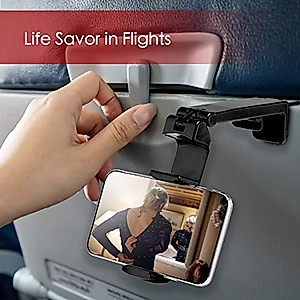 unitron world Airplane Cell Phone Stand Flight Mount Foldable Portable Phone Holder Desk Bed Compatible with iPhone 14 Pro Max Airplane Travel Essentials Gadgets Accessories Flying Office Women Men