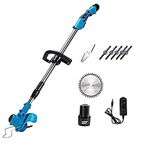 Household Rechargeable Grass Lawn Trimmers, Small Cordless Strimmer, Mower Weeder Multi-Function Lithium Battery Lawn Weeding for Tree Lawn Care Home Gardening Lawn Mower