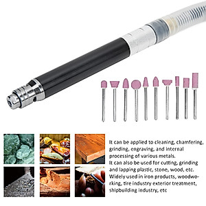 Air Powered Micro Die Grinder Set, Micro Pneumatic Pencil Die Grinder Set Portable Polishing Engraving Tool Nylon Power Die Grinders