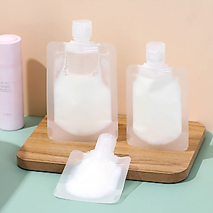 VCZH Travel Pouches for Toiletries 13 Pack, Travel Bottles for Toiletries,TSA Approved Squeeze Flat Bottle Pouches, Great for Trips with Refillable Travel Accessories (30ml/50ml/100ml)