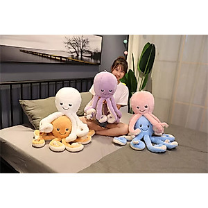 lapeche Plush Cute Octopus Dolls Soft Toy Stuffed Marine Animal for Boys Girls Birthday Presents (Purple, 16")