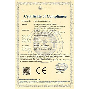 Inkbird ITC-100 PID Thermostat SSR Heat Sink Temperature Controller Relay Alarm Output 100 - 240V (ITC-100VH+ K Sensor)