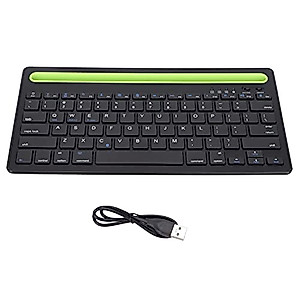 Ranvo Wireless Keyboard, 78 Keys PC Gaming Keyboards 2 Channel Type Multi System Compatibility with Bracket for Internet Cafe for Home for Office