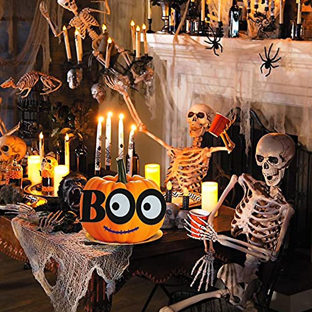 Halloween Pumpkin Sticker 12 PCS Halloween Felt Stickers Glitter Felt Stickers Self Adhesive Pumpkin Decorating for Kids Halloween Pumpkin Face Stickers Crafts