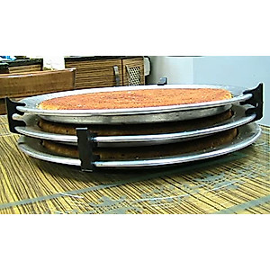 DLK - 18'' XXL - Big Aluminum Kunefe Tray, Kunafa Plate set, Kunefe Pan for Sweet ,Kunafeh or Kadaifi, Silver