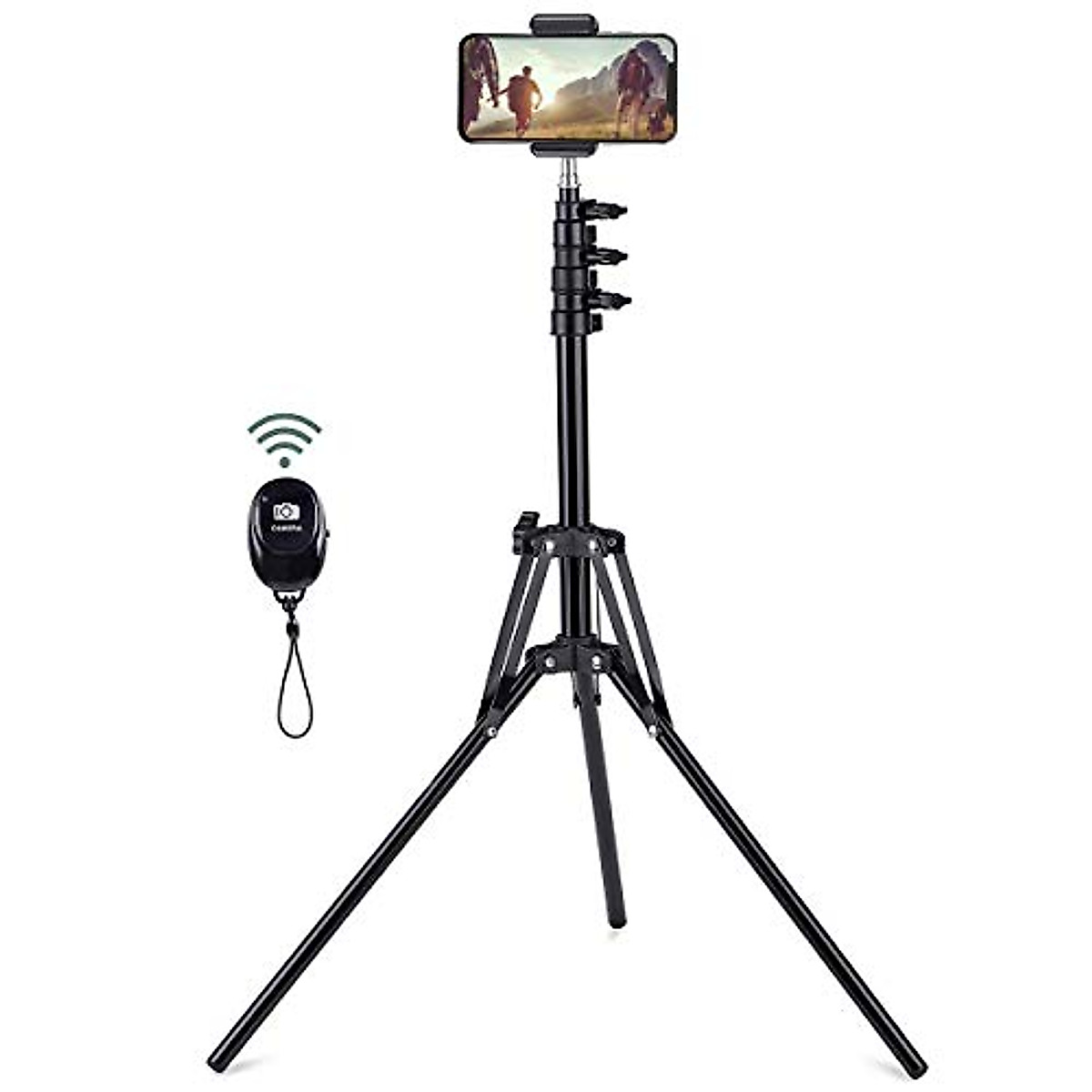 Selfie Tripod Stand Aluminum Alloy with Bluetooth Remote for iPhone