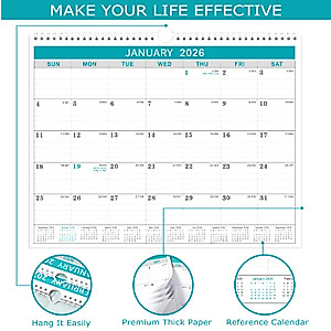 Calendar 2023 - 12 Monthly Wall Calendar 2023 from January 2023 to December 2023, 2023 Calendar with Julian Date, 14.75 x 11.5 Inches, Thick Paper for Organizing