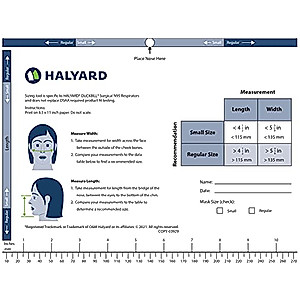 HALYARD FLUIDSHIELD N95 Respirators, ASTM Level 3 Mask, Regular Size, Orange, 46727 (Case of 210)