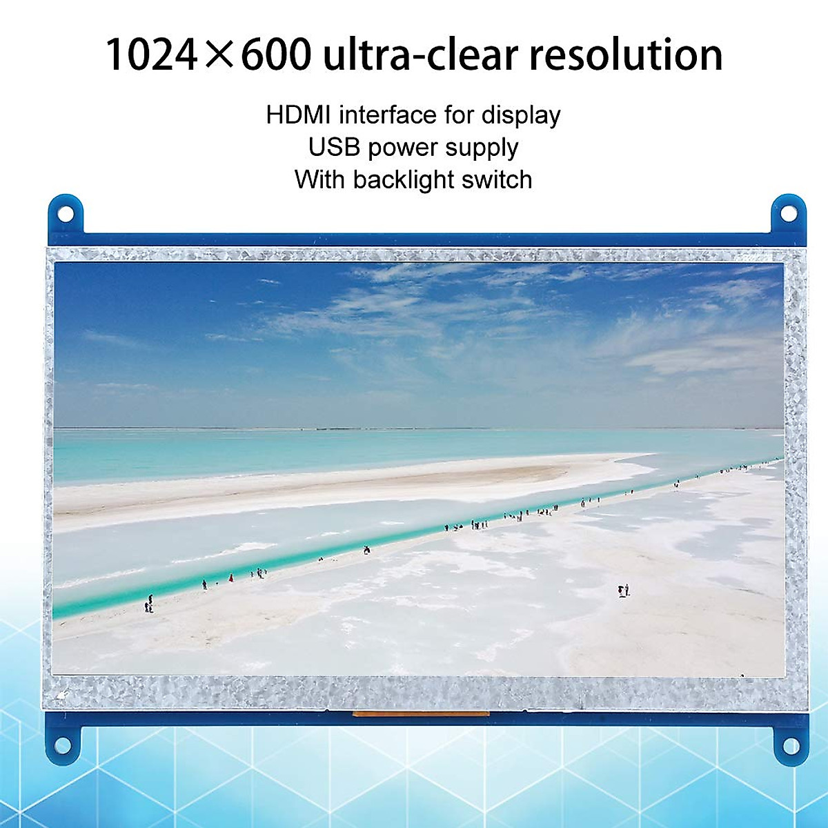 ciciglow 7in Display with HDMI 1024 x 600 7 inch LCD Display for Raspberry