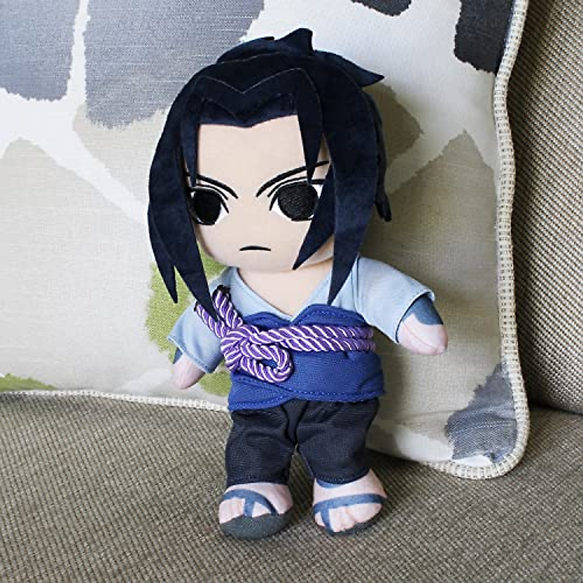 JUST FUNKY Naruto Shippuden Plush | Naruto Plush | 9” Tall Collectible Anime Plush | Sasuke Uchiha Action Figure Plush | Plush Pillow for 14+ | Ideal for Naruto Merch | Officially Licensed
