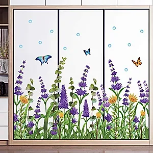 Amaonm Removable 3D Waterproof Green Plants Grass and Dandelion Wall Decals DIY Peel and Stick Decor Wall Sticker for Kids Girls Baby Bedroom Living Room Kindergarten Nursery Classroom Decoration