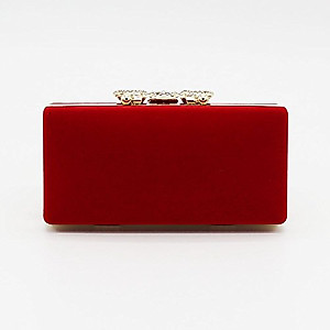 Generic Womens Evening Cocktail Wedding Party Handbag Clutch Purse Wallet, Red, 16x9x5cm