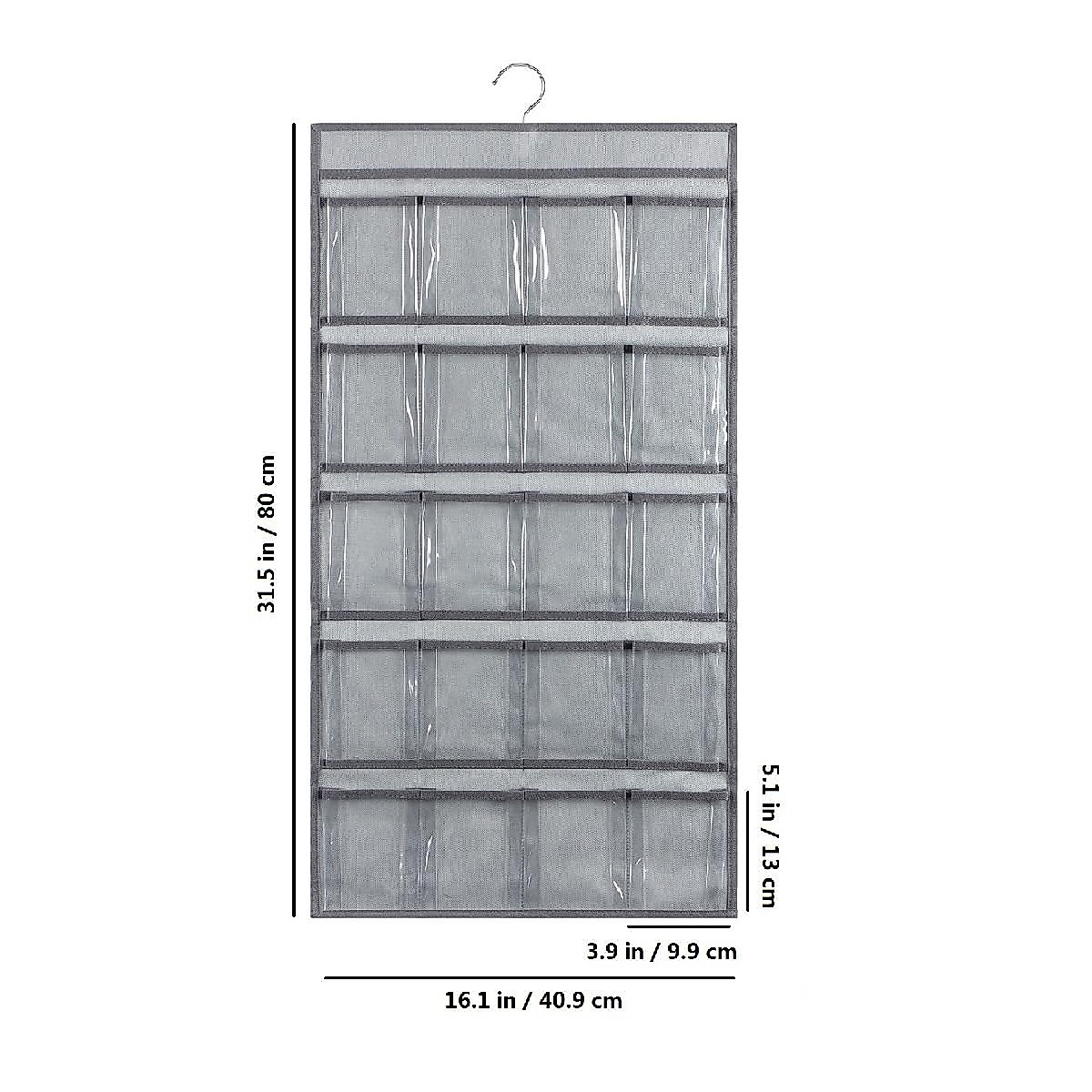 TEMUORG 2 Pcs Sunglasses Organizer Storage Sunglass Holder for Wall Hanging Eyeglass Organizer for Multiple Glasses (GRAY)