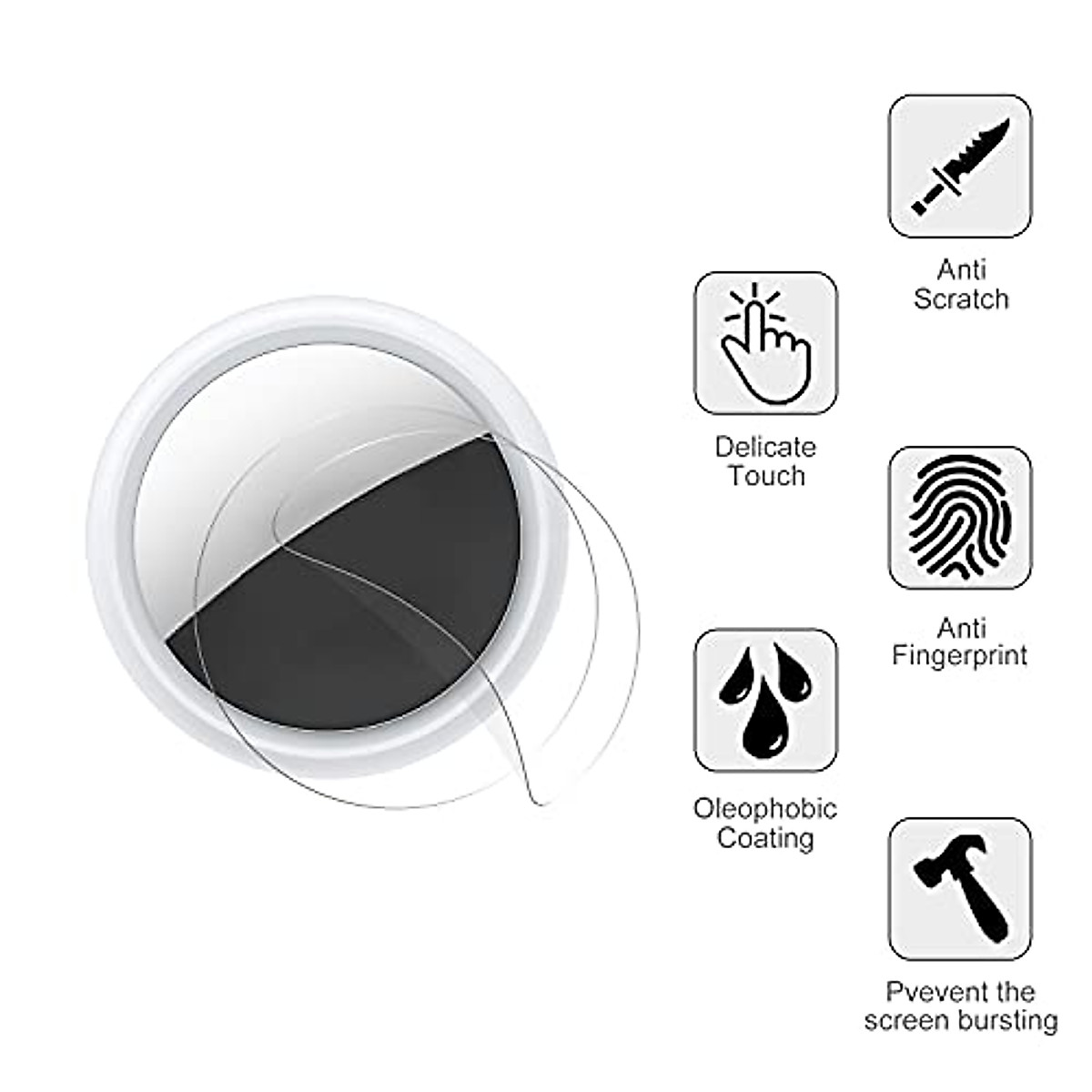 CHATEAU DEVERY-Airtag Keychain Brown Leather-Airtag Case - Anti-Scratch Keychain Holder-AirTags Keychain Leather-Airtag Holder -PU Leather Protective Case Keychain Holder-Case Holder