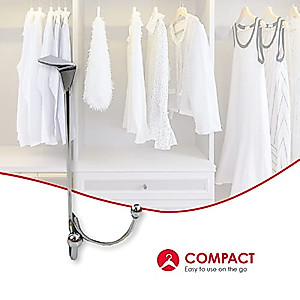 Home Basics 2 Hook Over The Door Hanger, Chrome