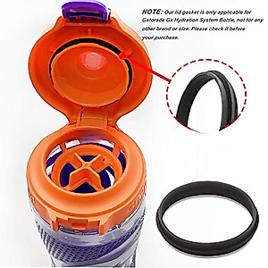 XYQMLY 10 Pcs Replacement Gaskets Rubber Seal Compatible with Gatorade GX Water Bottles, Food Grade Silicone Replacement Part for Gatorade GX Hydration System Bottle, Black
