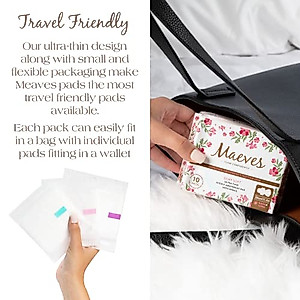 Maeves Ultra Thin Sanitary Pads for Women, Silky Soft, Highly Absorbent Pads with Wings, 3 Absorption Levels for Moderate, Heavy, & Overnight Flows - 30 Count (Reg+Sup+Overnight)