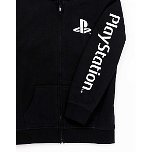 Playstation Kids Hoodie Zip Up Boys Games Logo Black Jumper Jacket 5-6 Years