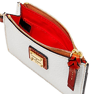 Dooney & Bourke Handbag, Pebble Grain Top Zip Card Case Wristlet - White