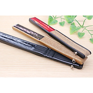 まつみ工芸 Asahi King 136001 Folding Fan Dragon Black