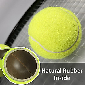 12 Pcs Squeaky Tennis Balls for Dogs - 2.58" Interactive Doggy Toys - Safe, Durable for Small Medium Large Dogs Training Playing, with 1 Reusable Carry Bag