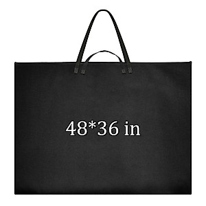 Nufiwra 48 x 36 Inch Waterproof Art Portfolio Bag, Large Art Supply Tote with Nylon Shoulder Strap, Poster Board Storage, and Sketch Bag for Artwork
