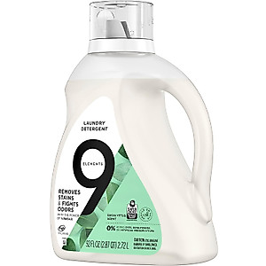9 Elements Natural Laundry Detergent Liquid Soap, Eucalyptus Scent, Vinegar Powered, 92 Fl Oz, 1 Count