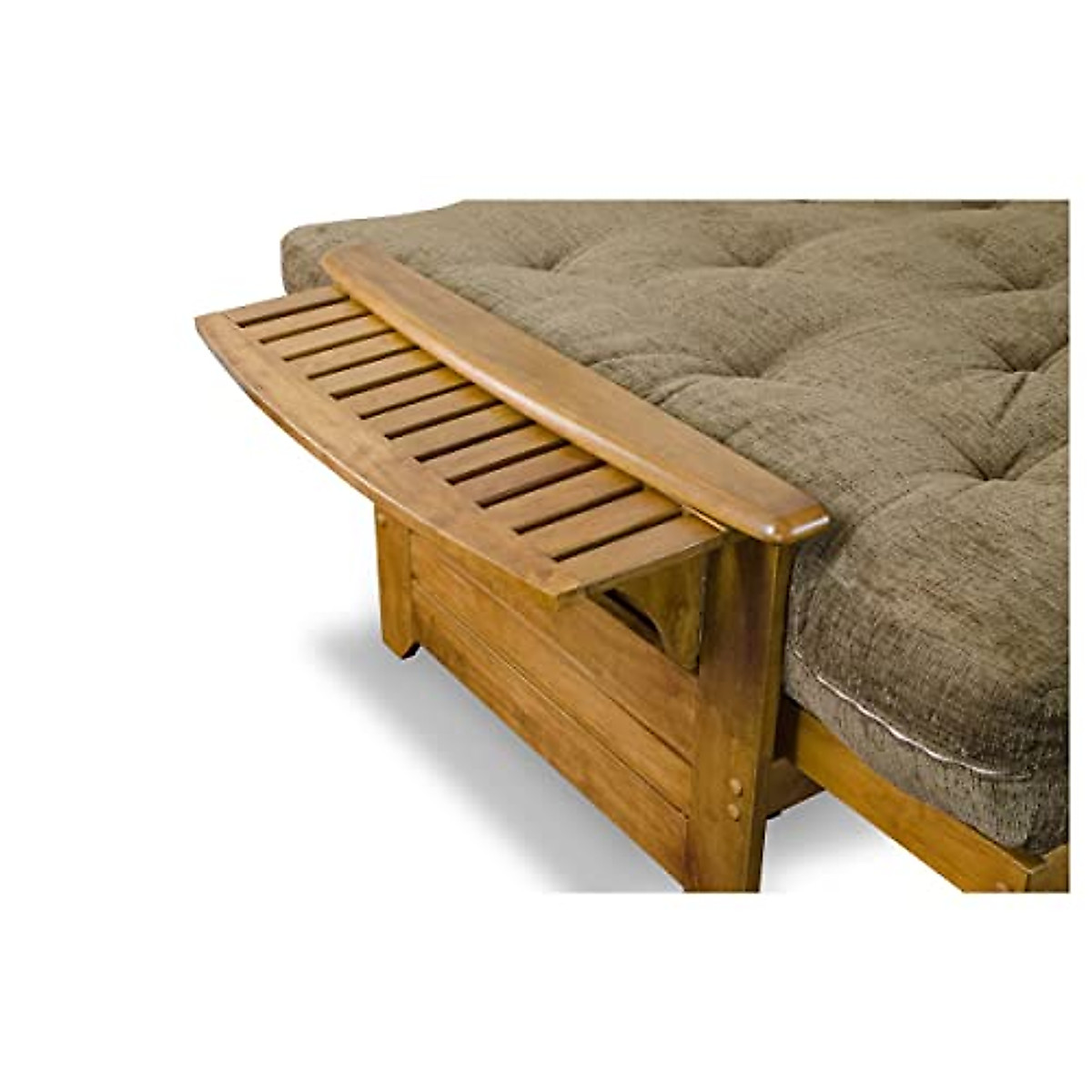Brentwood Queen Size Wood Futon Frame with Storage Drawers
