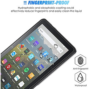 TANTEK [2-Pack Screen Protector for All-New Fire HD 8/HD 8 Plus/HD 8 Kids (10th gen, 2020 release),8-Inch,Tempered Glass Film,Ultra Clear,Anti Scratch,Bubble Free