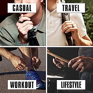 Truly Alpha Camo Mens Silicone Wedding Band - Pack of 2 | Green Camo Silicone Rings for Men | 6mm Silicone Ring Men | Flexible Silicone Wedding Band Men | Rubber Rings Men Size 13