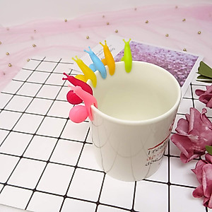 Honbay 12PCS Cute Silicone Glass Identifier Drink Markers, Shark and Snail