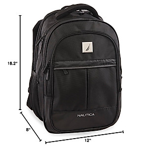 Nautica Backpack, Black, 18"
