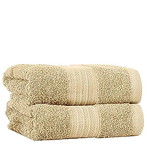 Baltic Linen Pure Cotton 2-Pack Bath Sheets Cotton Straw