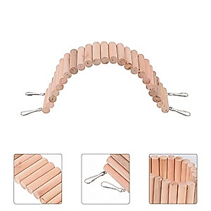 YARNOW Rabbit Toys Rabbit Toys Parrot Toys 2 Pieces Wooden Ladder Bridge Wooden Crawler Shelter Reptiles Hiding Cave Ladder Hamster Wooden Bridge Teething Toy Teething Toys Teething Toys