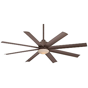 Minka Aire Slipstream 65 in. Integrated LED Indoor/Outdoor Oil Rubbed Bronze Ceiling Fan with Light and Remote Control