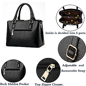 FiveloveTwo Women Satchel Handbag Tote Purse Top Handle Bag Shoulder Bag purple purple