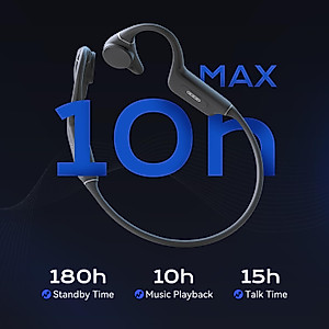 NANK Runner Diver2 Bone Conduction Headphones, IP68 Swimming Headphones with MP3 Player Built-in 32G Memory, Bluetooth 5.3 Open Ear Headphones with CVC6.0 Mic for Swimming Running Cycling Gym