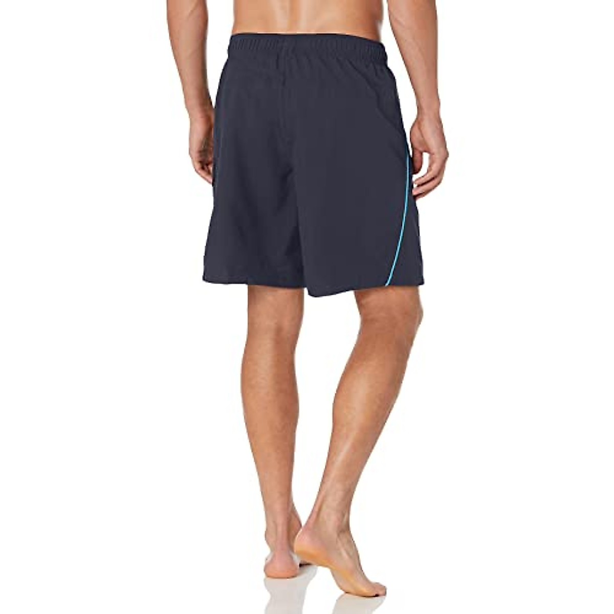 Speedo mens Knee Length Marina Volley fashion swim trunks, Grey/Blue, Small US