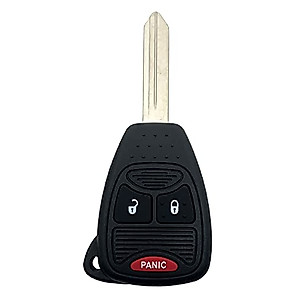 3 Buttons Keyless Remote Car Key Fob Fit for Chrysler 200/300/ Aspen/Dodge Charger/Ram/Durango/Wrangler/Commander OHT692427AA (Black)