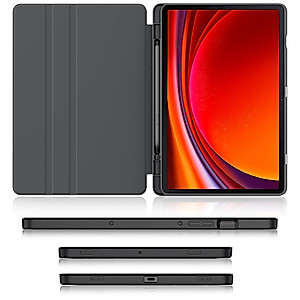 Soke Case for Samsung Galaxy Tab S9 2023 [SM-X710/X716B/X718U]-Premium Shock Proof Stand Folio Case, Multi-Viewing Angles, Soft TPU Back Cover for Galaxy Tab S9 11 inch Tablet, Black