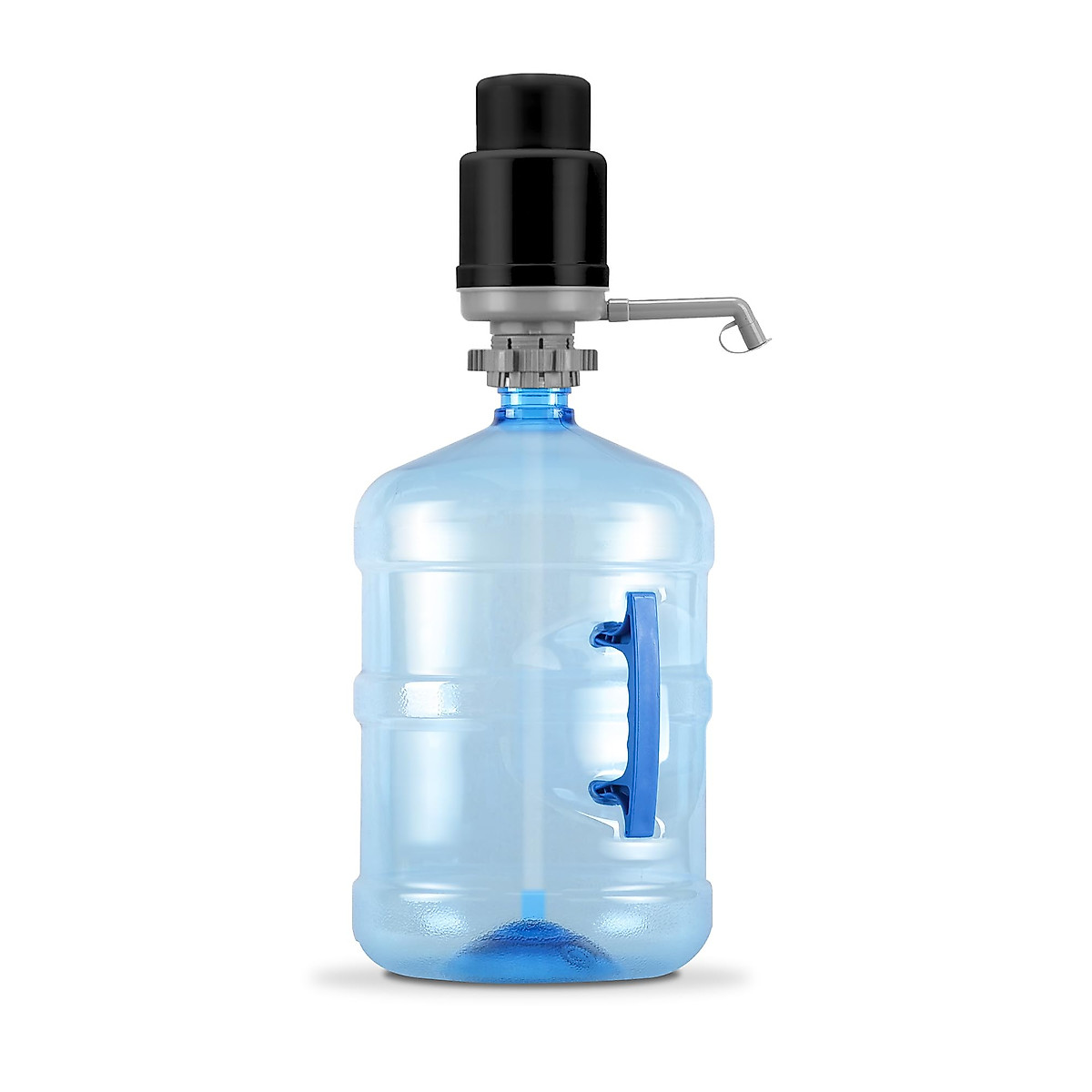Brio-PU100 Universal Manual Drinking Water Pump - Fits Most 5-6 Gallon Water Bottles Including Glass (Grey/Black)