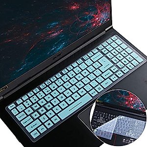 2PCS Keyboard Cover for Acer Nitro 5, Nitro 16 AN16-51/41, Nitro 17 AN17-51/41, Predator Helios 16 18 PH16-71 PH18-71, Predator Helios 300 PH315-55/54/53 PH317-53/54, Nitro 5 AN515-58/57/56/55//45/44