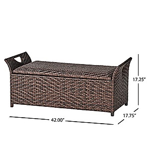 Christopher Knight Home Wing Outdoor Storage Bench, Multibrown