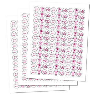 324 Pink Onesie, Pin, Its a Girl Baby Shower Favors Stickers for Baby Shower Or Baby Sprinkle Party, Baby Shower Kisses Stickers, Pink Decorations, Baby Shower Labels, Candy Not Included. Made in USA