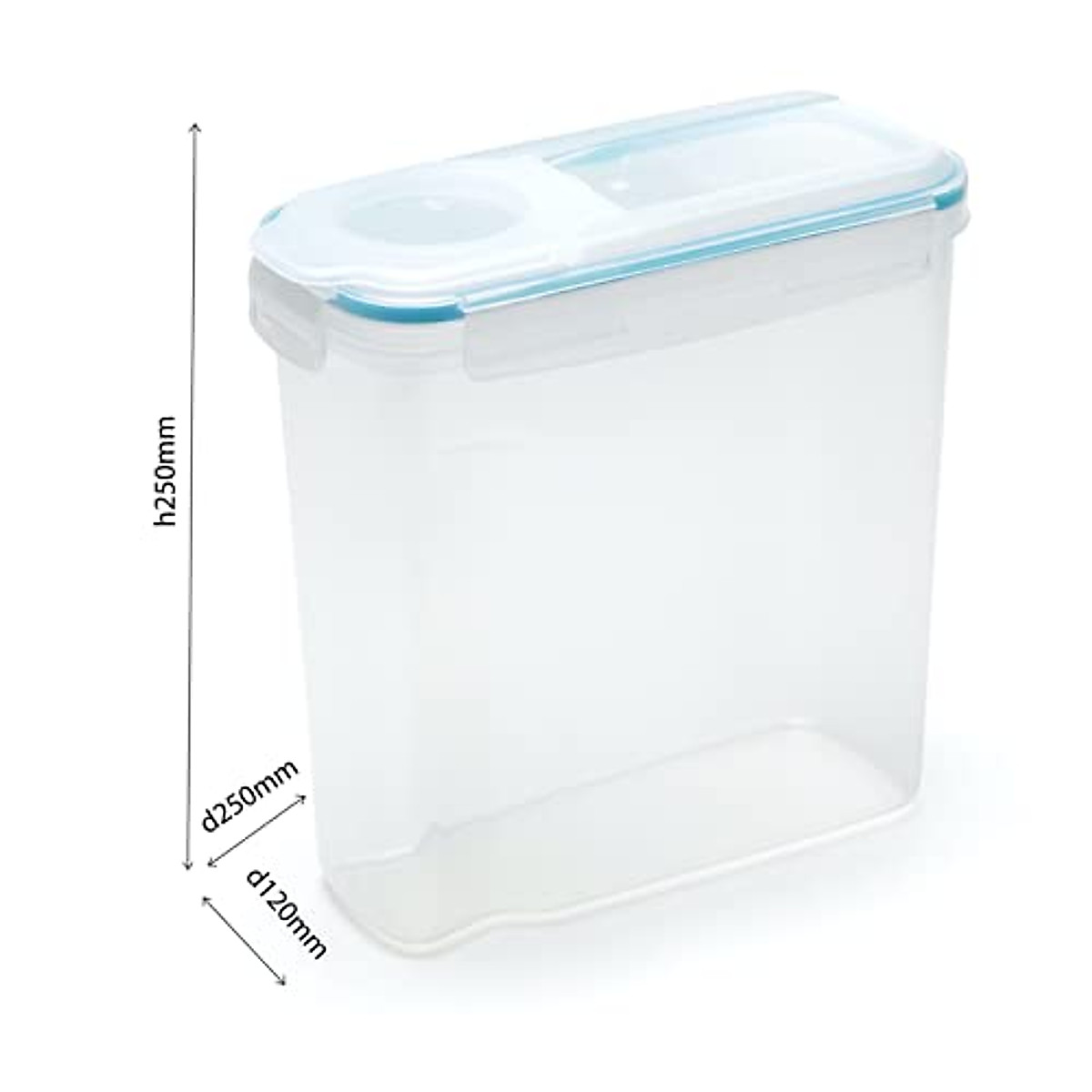 Addis Clip & Close Cereal Container 4L, Unique, Transparent