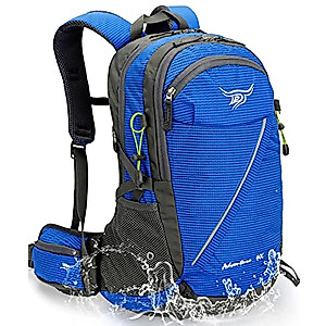 INOXTO lightweight Hiking Backpack 35L/40L Hiking Daypack with Waterproof Rain Cover for Travel Camping Outdoor Men and Women (40L royal blue stripes)
