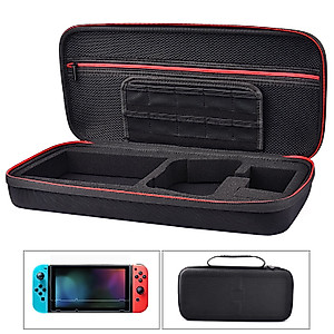 Nintendo Switch Protective Case, Portable Multi-Function Hard EVA Pouch Storage Bag Carrying Case For Nintendo Switch Console &Accessories Black