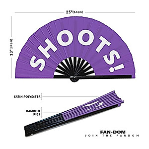 The Boss Hand Fan Foldable Bamboo Circuit Rave Hand Fans Slang Words Fan Outfit Party Gear Gifts Music Festival Rave Accessories (Purple)