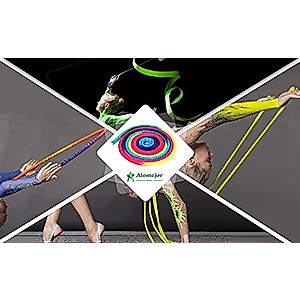 Alomejor Gymnastics Rope Rainbow Color Rhythmic Gymnastics Rope Solid Competition Arts Training Rope