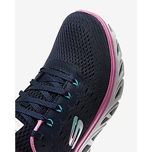 Skechers Women's, Glide-Step Sport - Fresh Charm Running Shoe Navy Multi 8.5 M